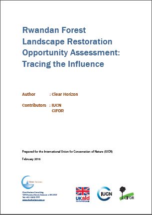 Rwandan forest landscape restoration opportunity assessment : tracing ...