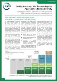 No net loss and net positive impact approaches to biodiversity : report ...